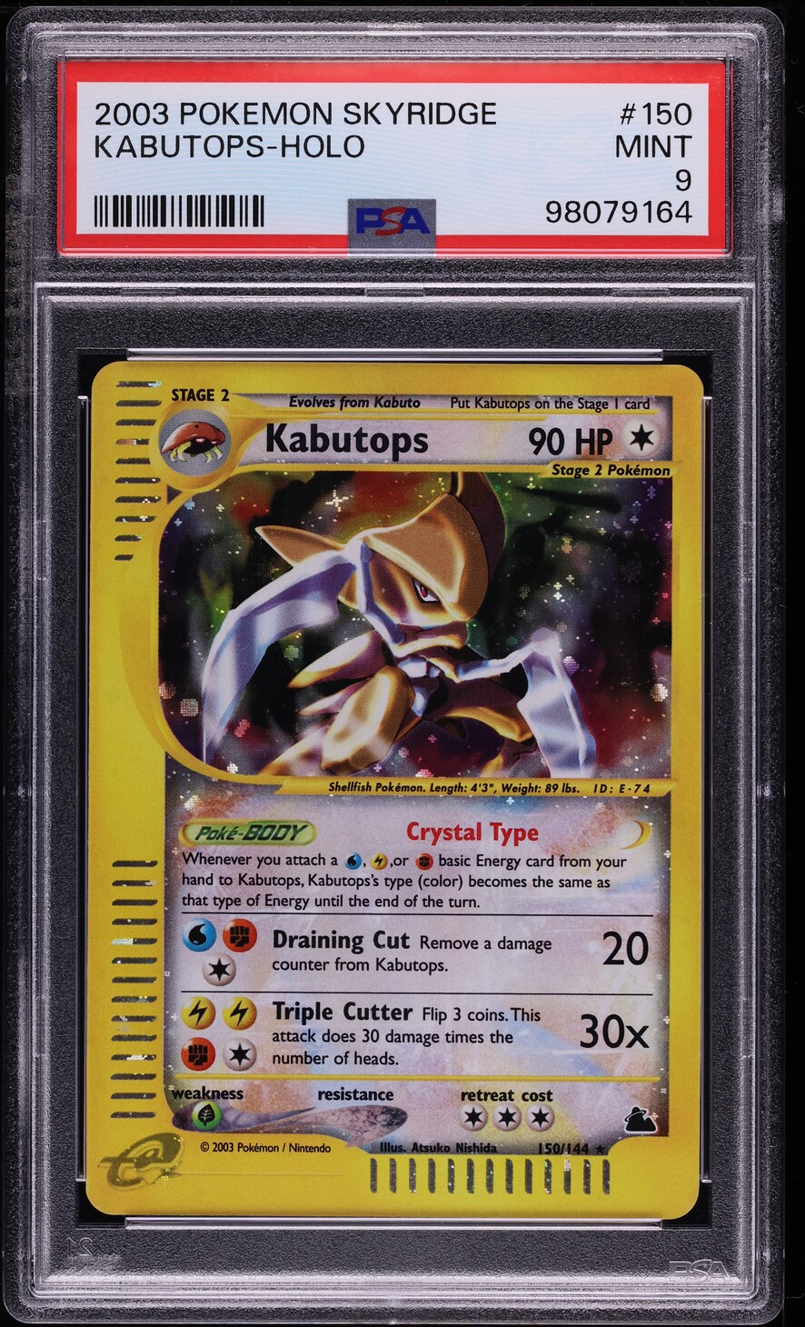 2003 Pokemon Skyridge Holo Kabutops #150 PSA 9 MINT on Fanatics Collect