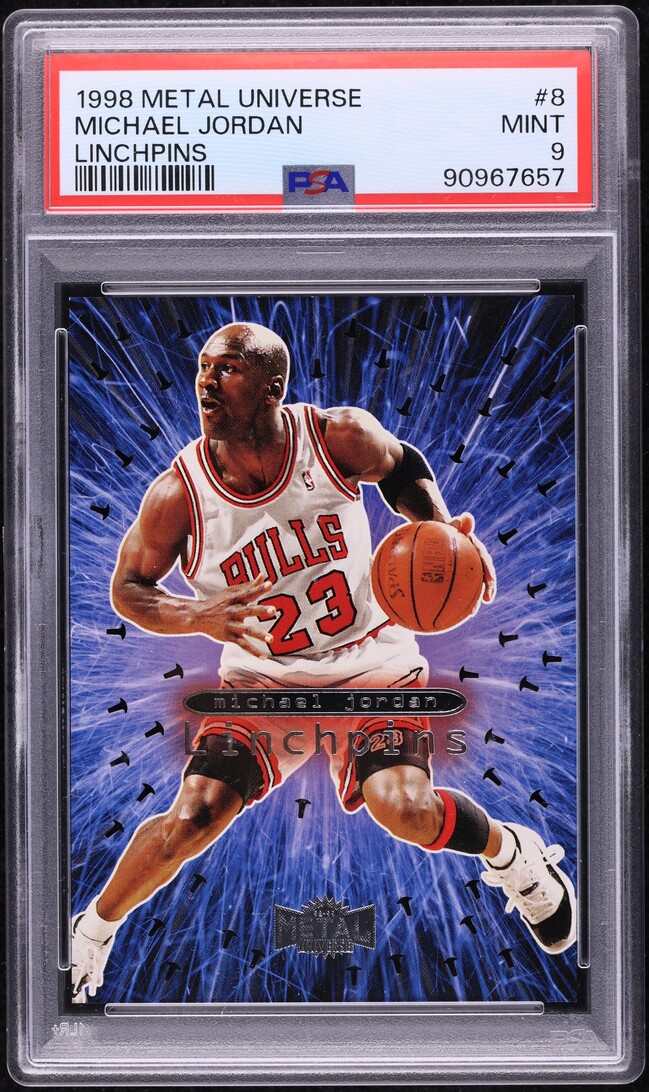 1998 Metal Universe Linchpins Michael Jordan #8 PSA 9 MINT on Fanatics ...