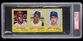 1970 Transogram Panel Bob Gibson Roberto Clemente & Jerry Koosman PSA 4 ...