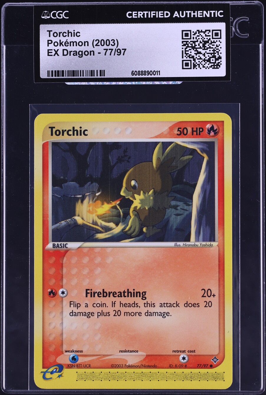 2003 Pokemon EX Dragon Torchic #77 CGC AUTH on Fanatics Collect