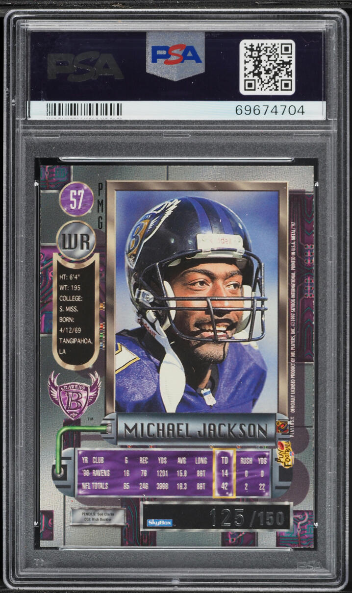 1997 Metal Universe Precious Metal Gems PMG Red Michael Jackson /150 ...