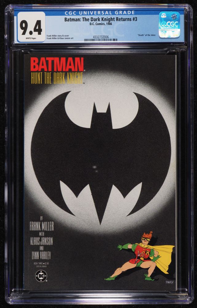 Batman: The Dark Knight Returns #3 (D.C., 1986) CGC 9.4 White Pages on Fanatics Collect