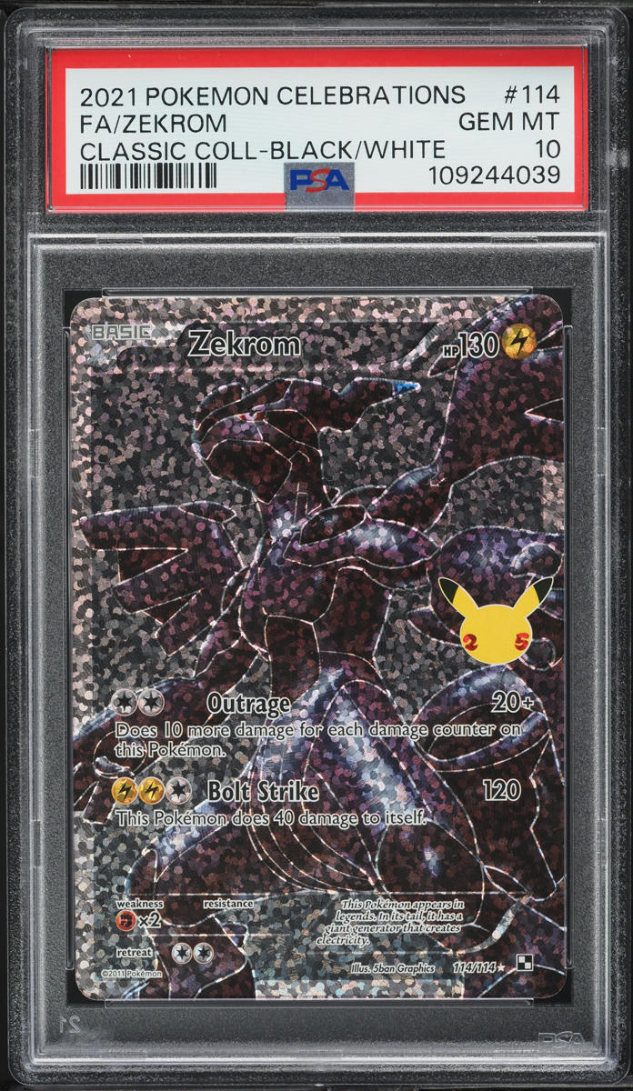 2021 Pokemon SWSH Celebrations Classic Collection Full Art Zekrom #114 ...