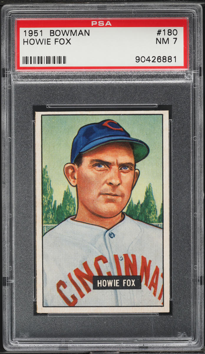 1951 Bowman Howie Fox #180 PSA 7 NRMT on Fanatics Collect