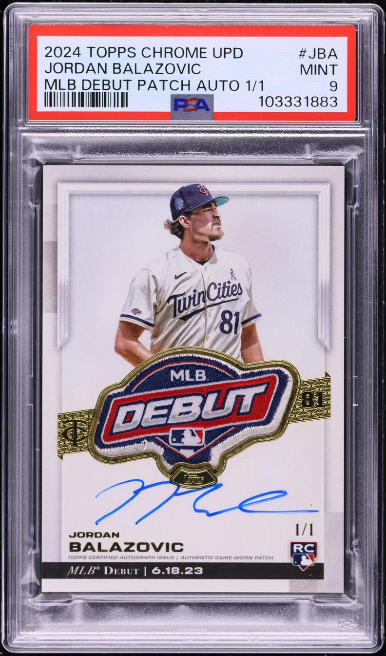 2024 Topps Chrome Update MLB Debut Jordan Balazovic RC PATCH AUTO 1/1 ...