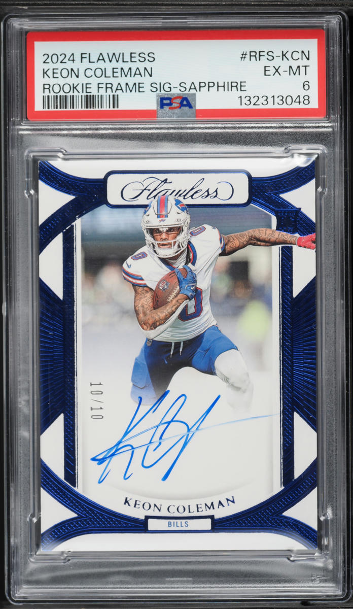 2024 Panini Flawless Frame Sapphire Keon Coleman ROOKIE AUTO 10/10 #RFS ...