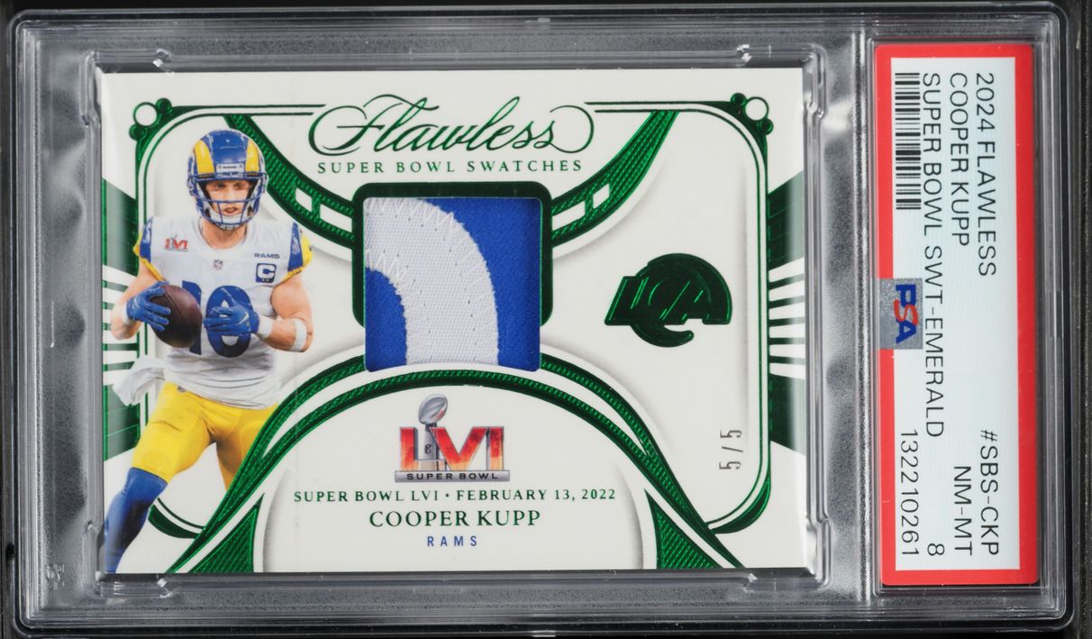 2024 Panini Flawless Super Bowl Emerald Cooper Kupp PATCH 5/5 #SBS-CKP ...