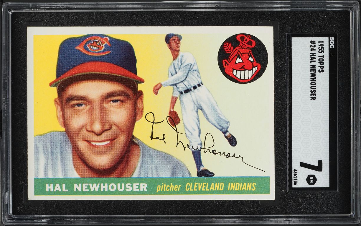 1955 Topps Hal Newhouser #24 SGC 7 NRMT on Fanatics Collect