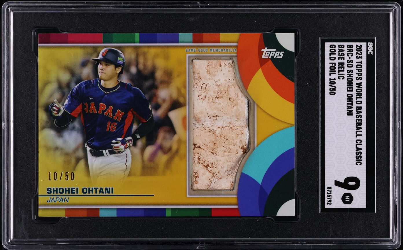 2023 Topps World Baseball Classic Gold Foil Shohei Ohtani BASE PATCH ...