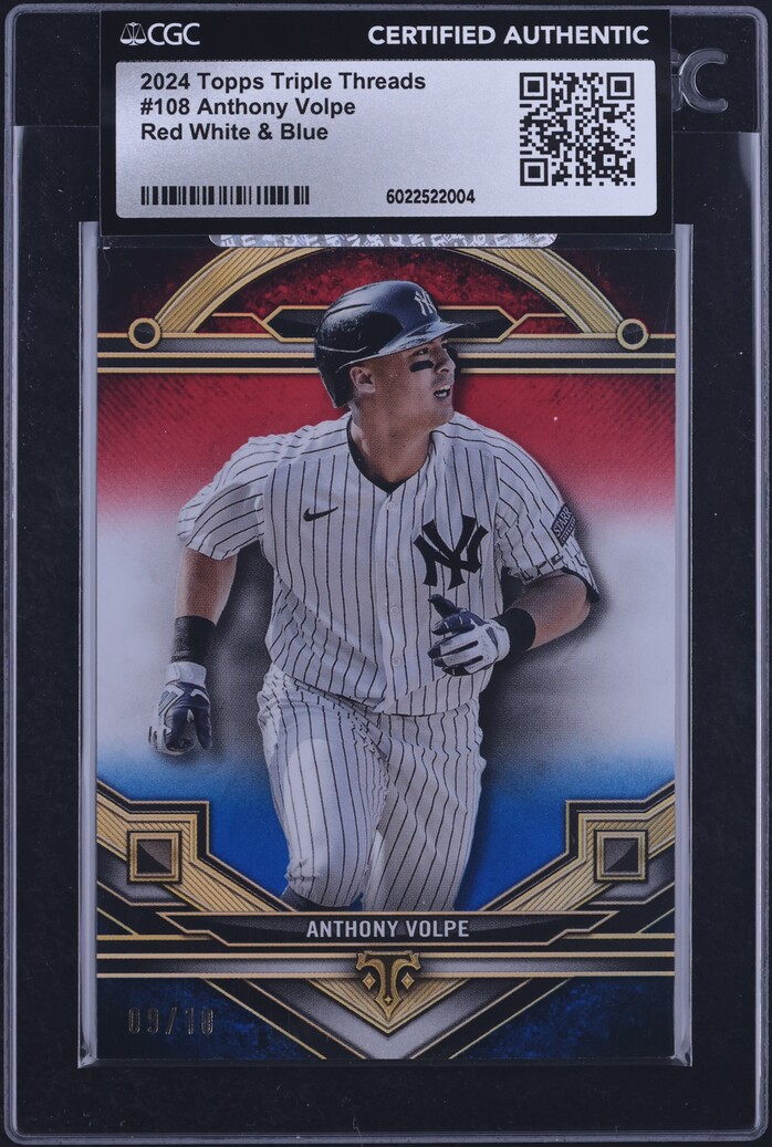 2024 Topps Triple Threads Red White & Blue Anthony Volpe /10 #108 CGC ...