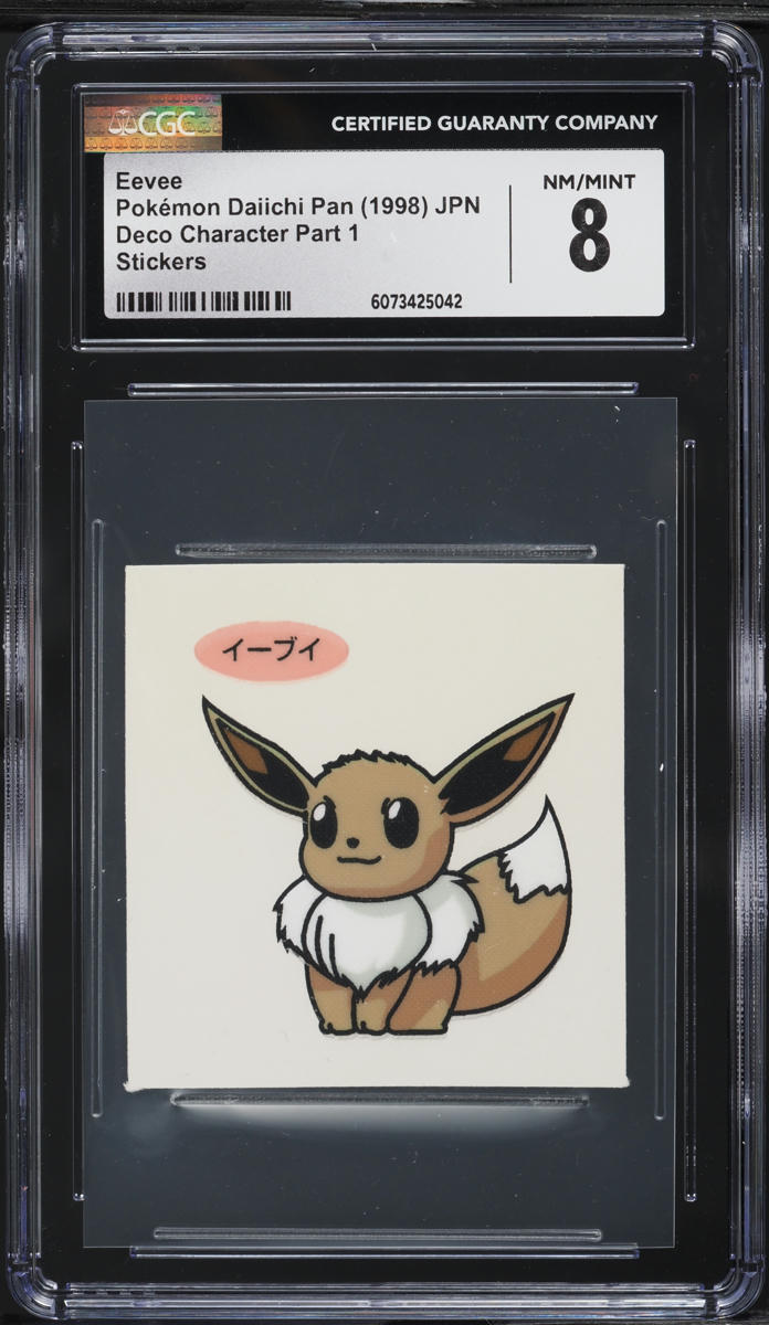 1998 Pokemon Japanese Daiichi Pan Deco Part 1 Stickers Eevee CGC 8 NM ...