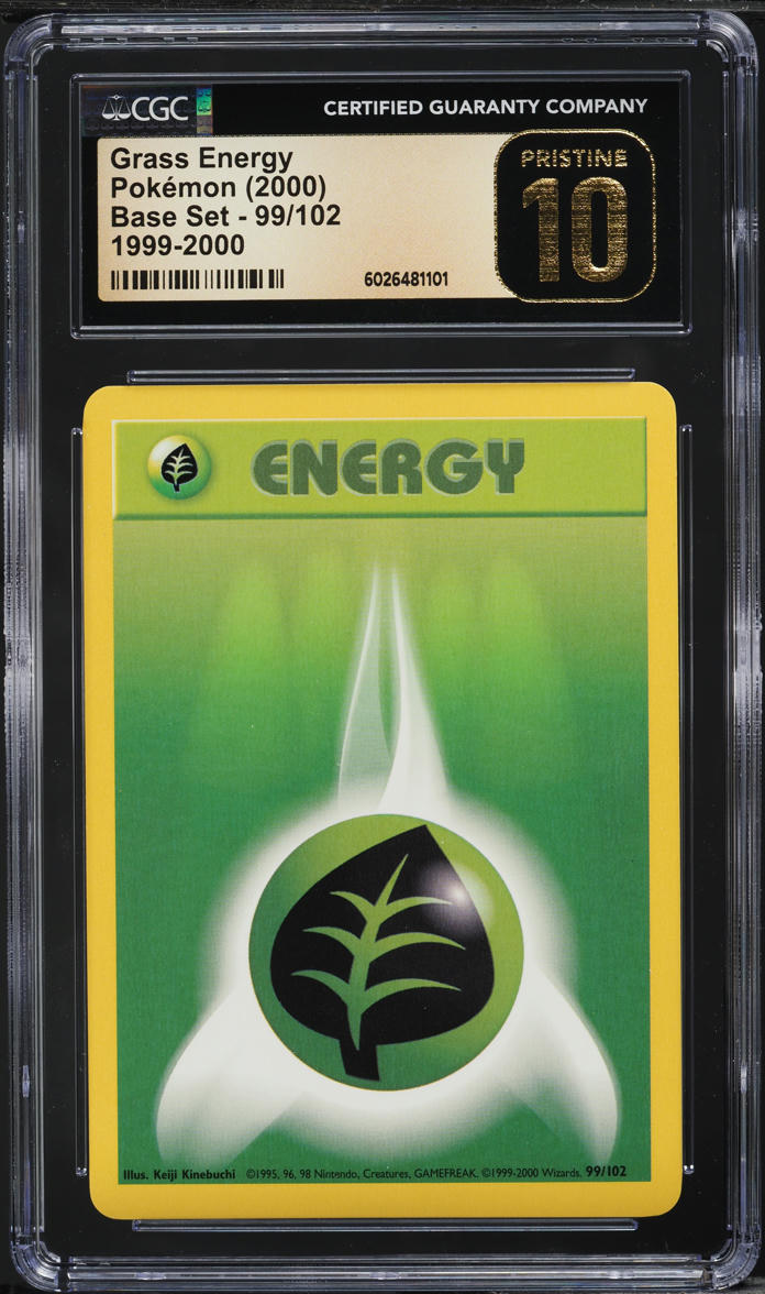1999-2000 Pokemon Base Set Grass Energy #99 CGC 10 PRISTINE on Fanatics ...