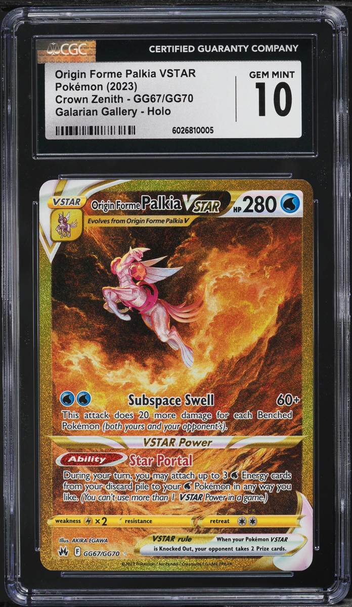 2023 Pokemon SWSH Crown Zenith Full Art Origin Forme Palkia VSTAR #GG67 CGC 10 on Fanatics Collect