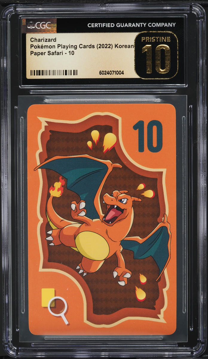 2022 Pokemon Korean Playing Cards Paper Safari Charizard #10 CGC 10 ...