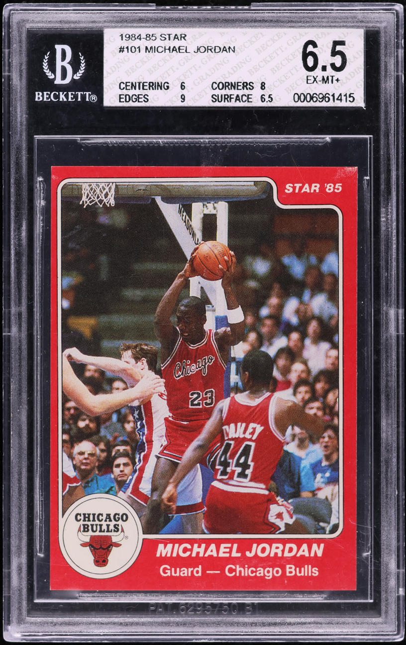 1984 Star Basketball Michael Jordan ROOKIE #101 BGS 6.5 EXMT+ on ...