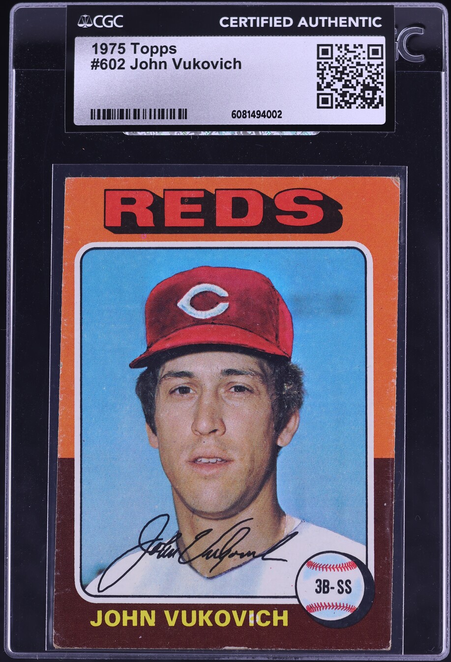 1975 Topps John Vukovich #602 CGC AUTH on Fanatics Collect