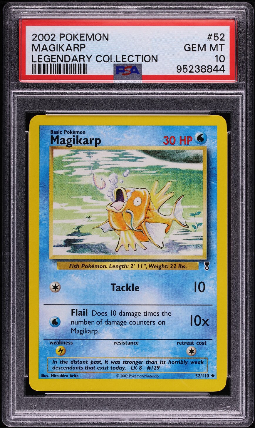 2002 Pokemon Legendary Collection Magikarp #52 PSA 10 GEM MINT on ...
