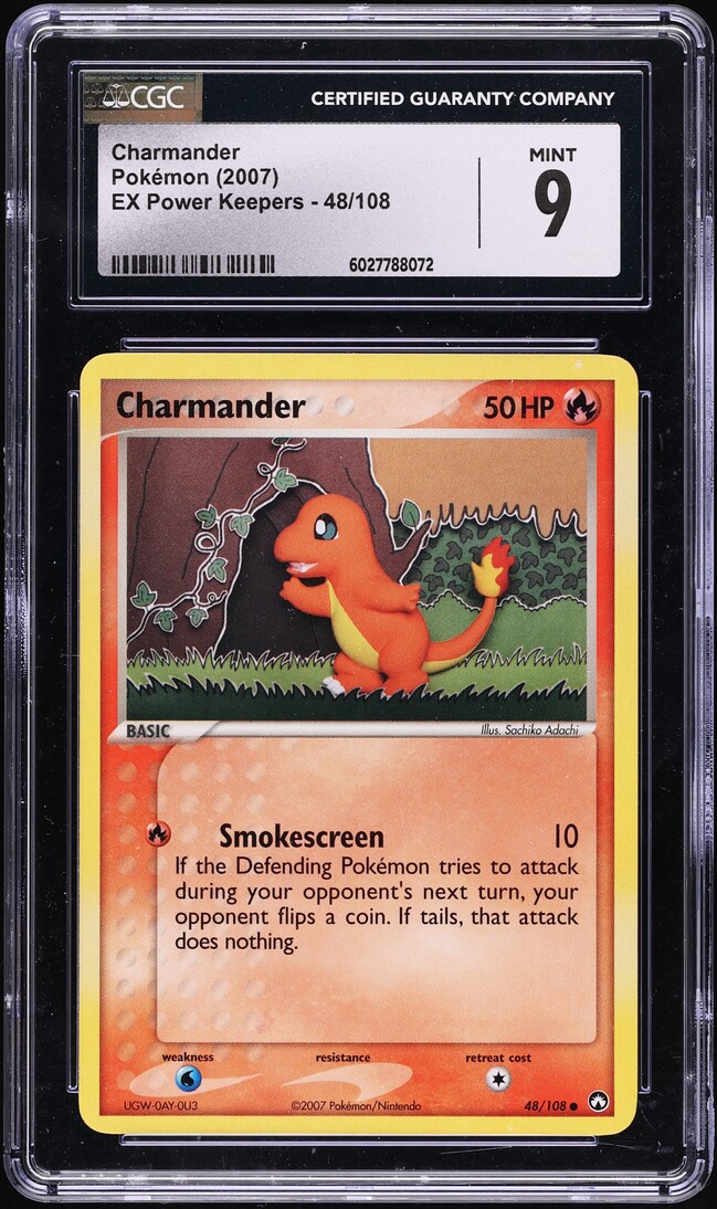 2007 Pokemon EX Power Keepers Charmander #48 CGC 9 MINT on Fanatics Collect