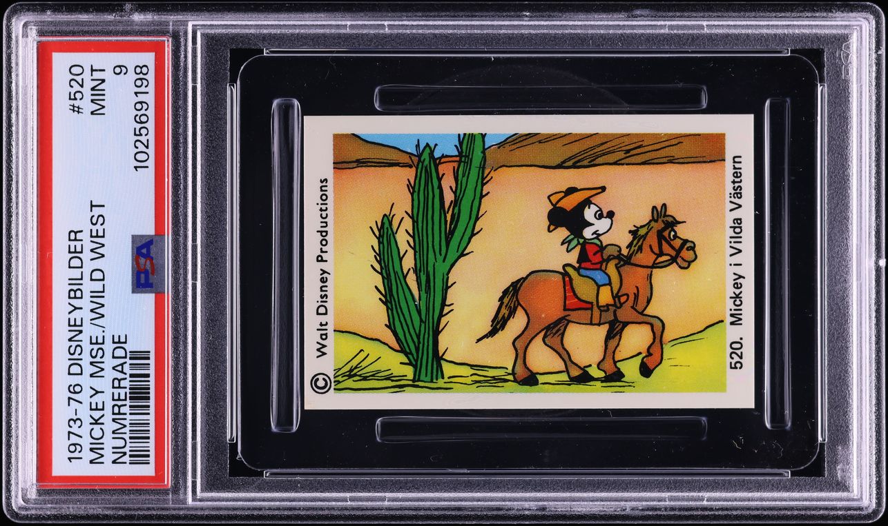 1973 Disneybilder Mickey Mouse Wild West NUMRERADE #520 PSA 9 MINT on ...