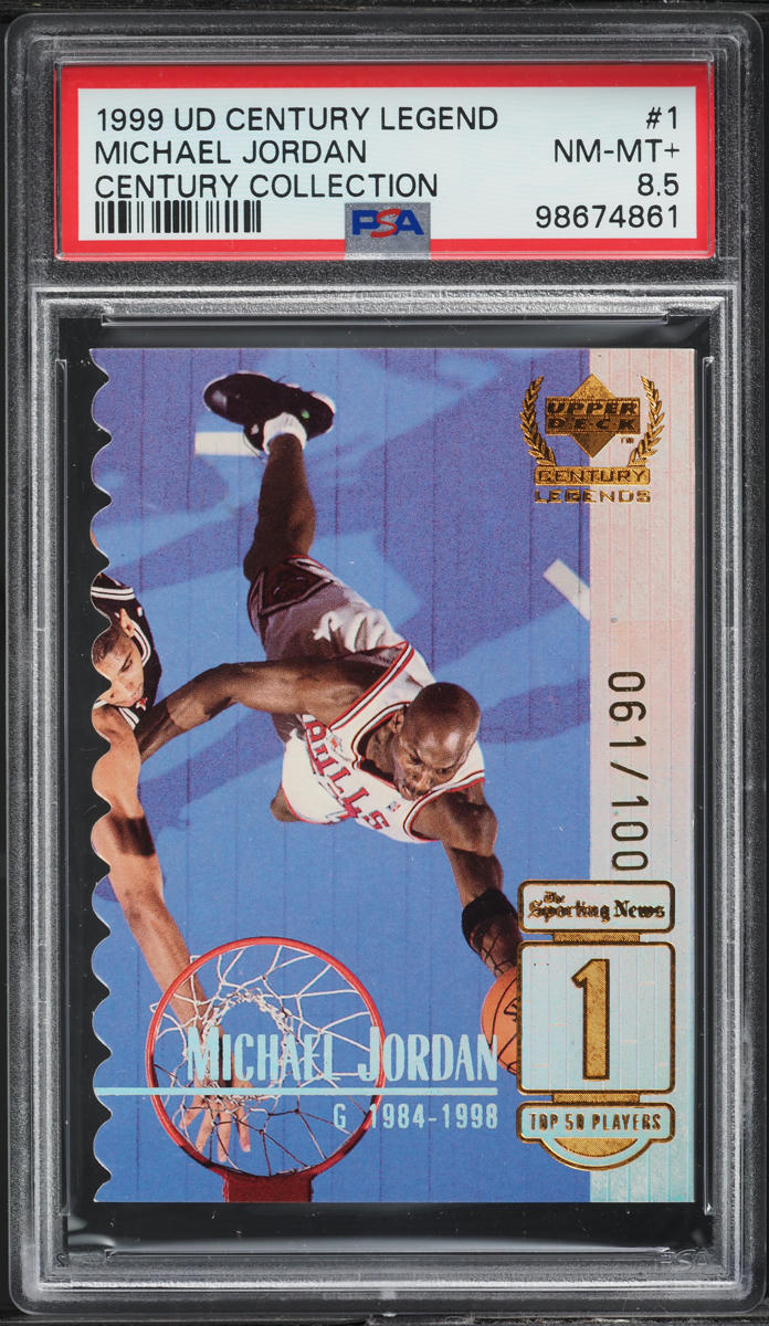 1999 Upper Deck Century Legends Collection Michael Jordan /100 #1 PSA 8 ...