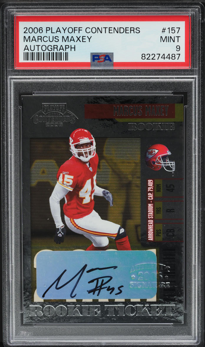 2006 Playoff Contenders Marcus Maxey ROOKIE AUTO #157 PSA 9 MINT on ...