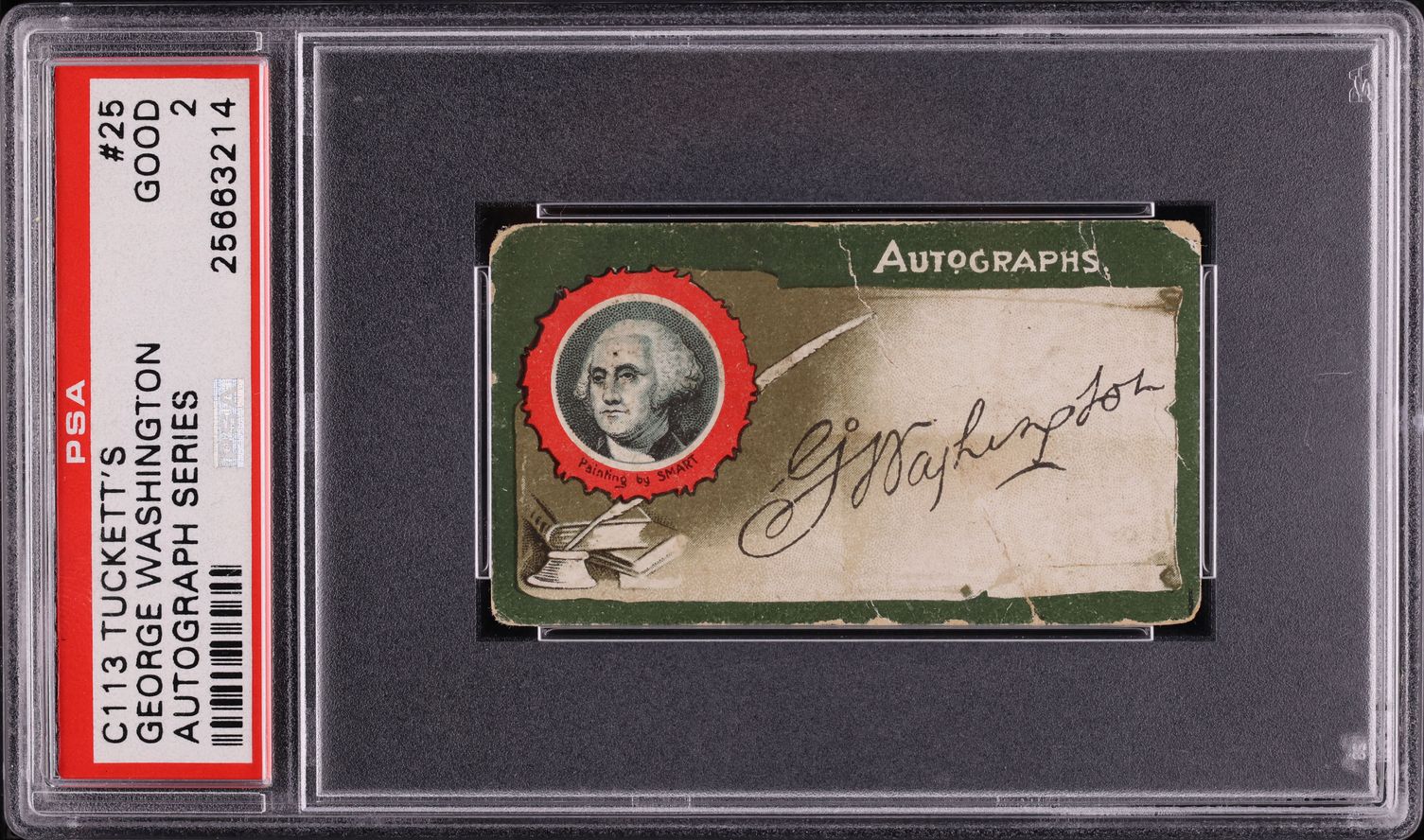 1910 C113 Tuckett's Autograph Series George Washington #25 PSA 2 GD on ...