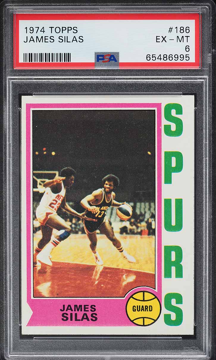 1974 Topps Basketball James Silas ROOKIE #186 PSA 6 EXMT on Fanatics ...