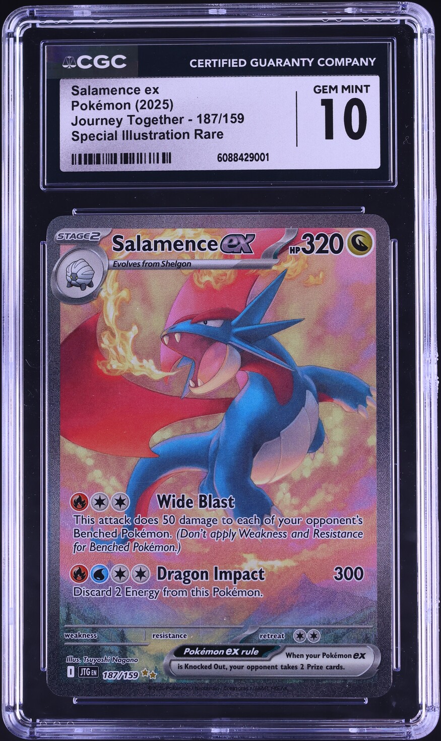 2025 Pokemon Scarlet & Violet Journey Together SIR Salamence ex #187 ...