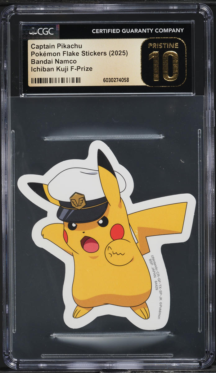 2025 Pokemon Japanese Bandai Flake Stickers Kuji F-Prize Captain ...