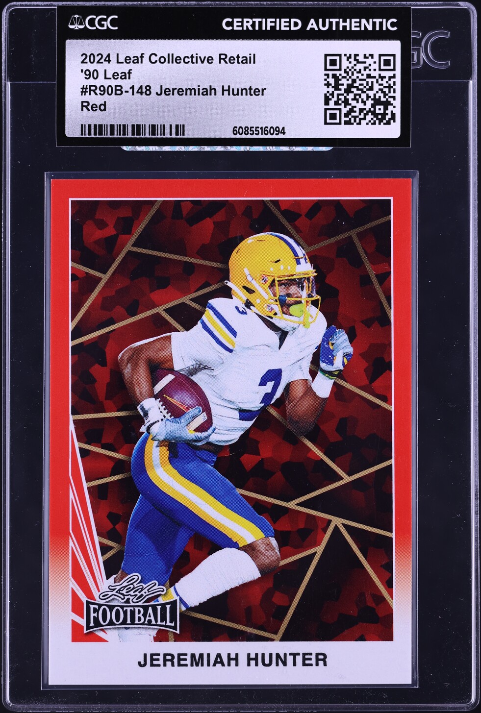 2024 Leaf Collective Retail '90 Leaf Red Jeremiah Hunter ROOKIE /8 # ...