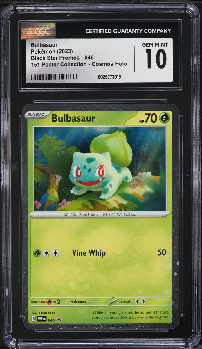 2023 Pokemon SV 151 Black Star Promo Poster Cosmos Holo Bulbasaur #46 ...