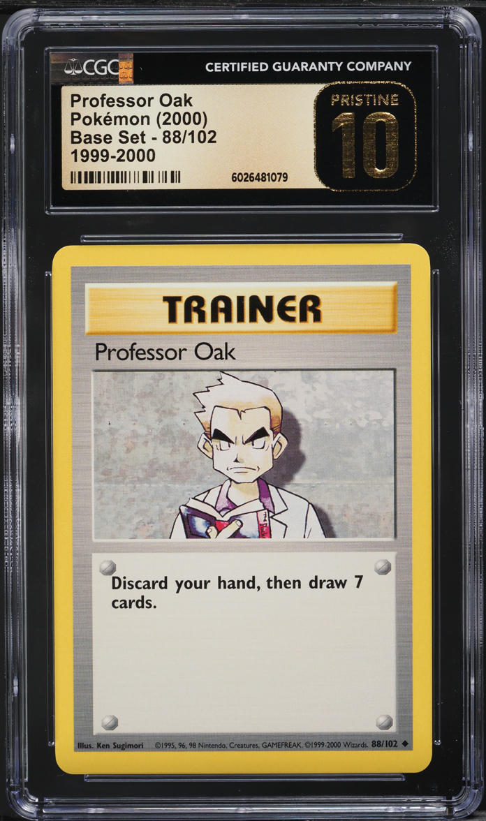 1999-2000 Pokemon Base Set Professor Oak #88 CGC 10 PRISTINE on ...