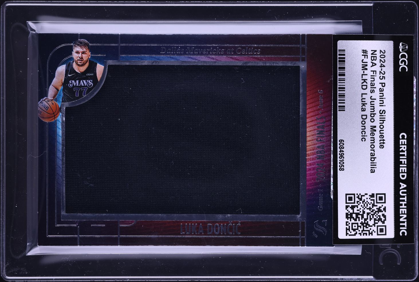 2024 Panini Silhouette NBA Finals Jumbo Luka Doncic GAME-USED PATCH # ...