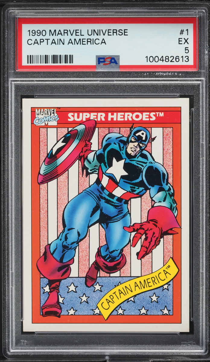 1990 Impel Marvel Universe Captain America #1 PSA 5 EX on Fanatics Collect