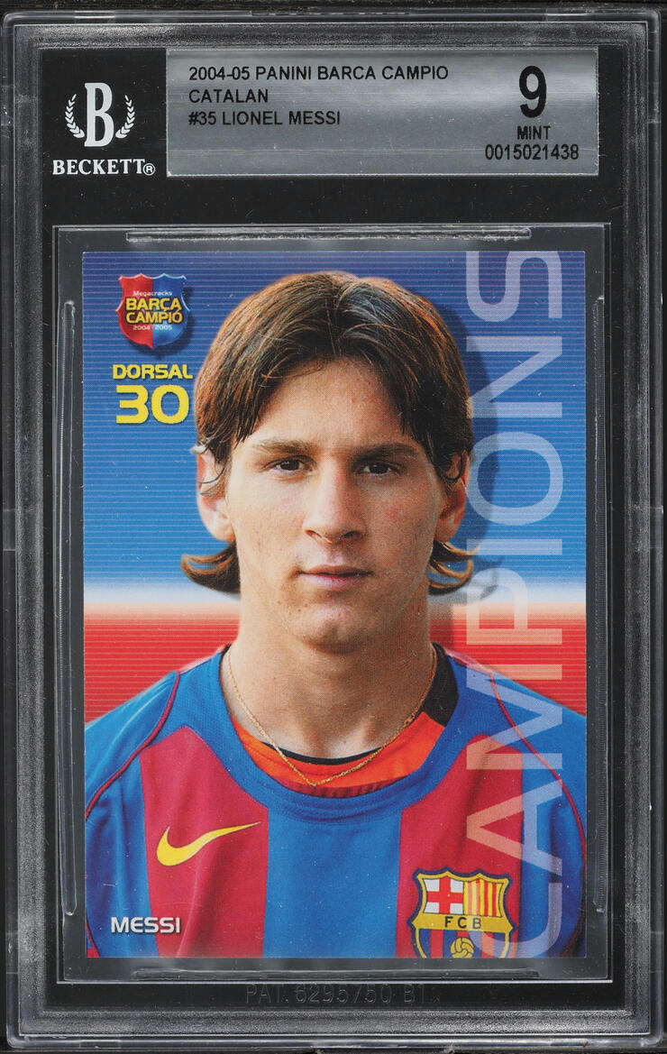 2004 Panini Sports Mega Cracks Barca Campeon Lionel Messi ROOKIE #35 ...