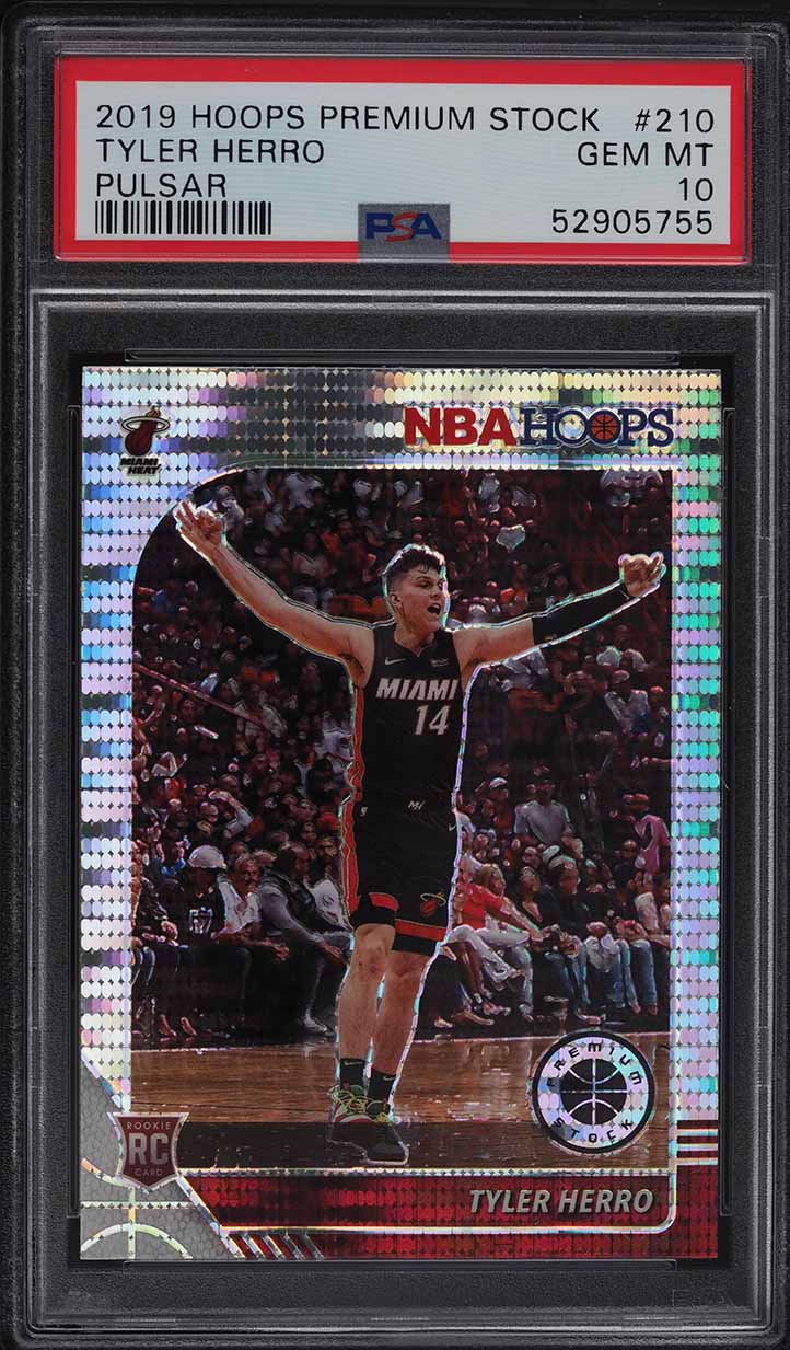 2019 Hoops Premium Stock Pulsar Tyler Herro ROOKIE RC #210 PSA 10 GEM ...