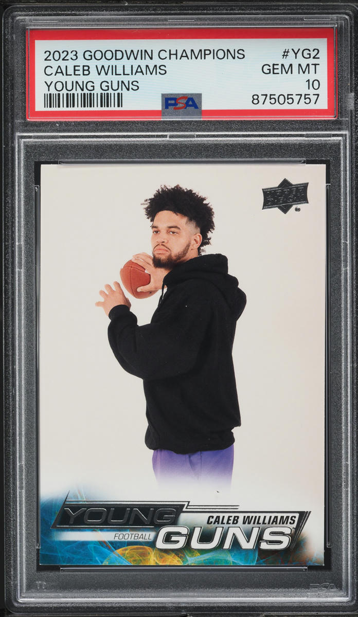 2023 UD Goodwin Champion Young Guns Caleb Williams ROOKIE #YG-2 PSA 10 ...