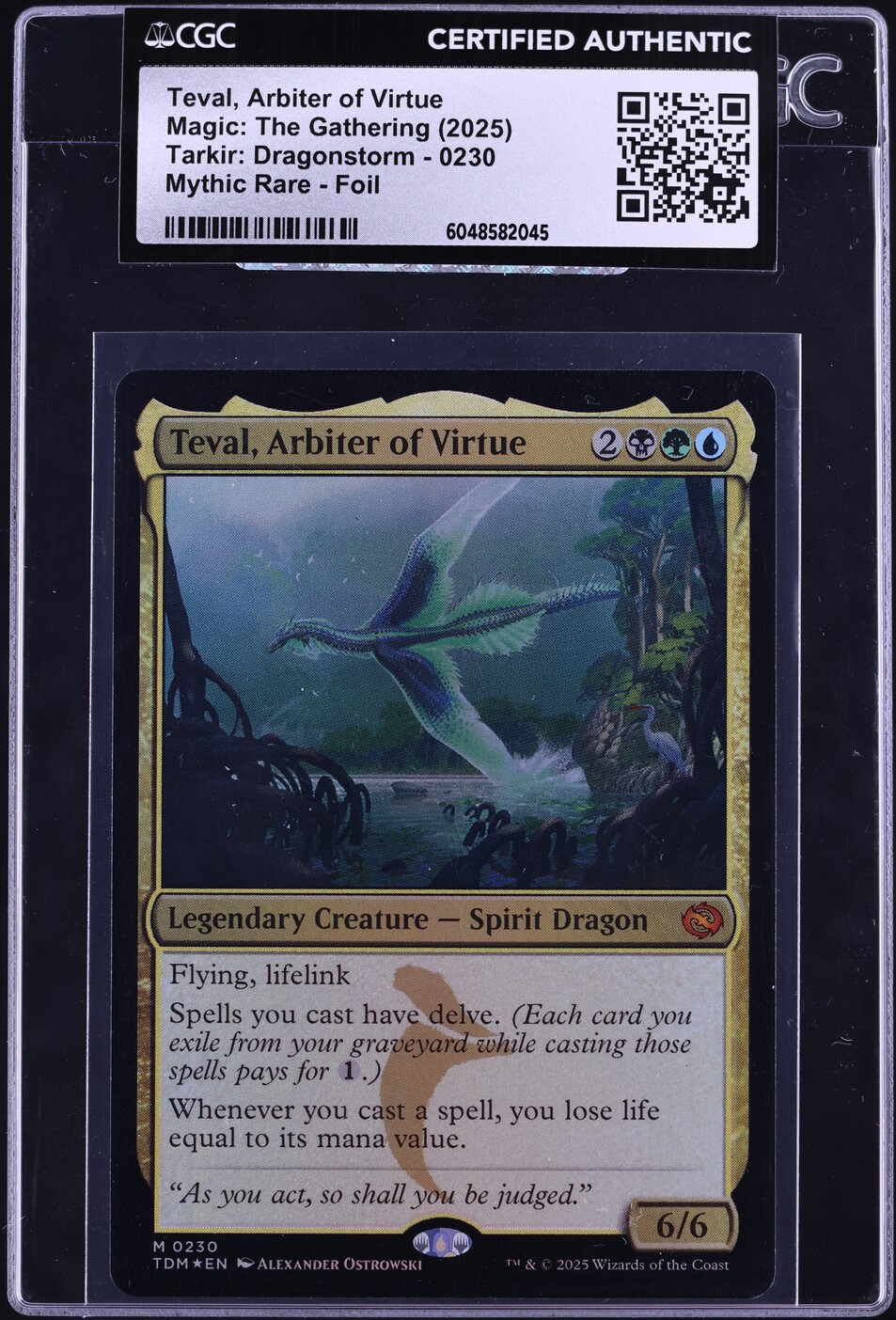2025 MTG Tarkir: Dragonstorm Foil Teval, Arbiter Of Virtue #0230 CGC ...