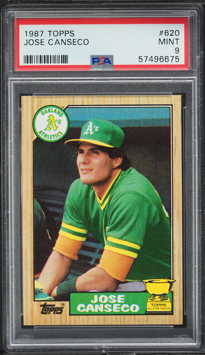 1987 Topps Jose Canseco ROOKIE #620 PSA 9 MINT on Fanatics Collect