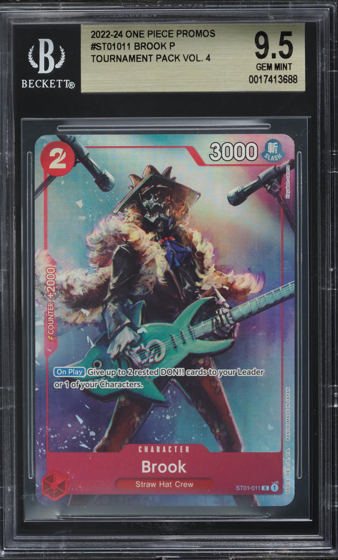 2022 One Piece Promo Tournament Pack Vol. 4 Brook #ST01-011 BGS 9.5 GEM MINT on Fanatics Collect