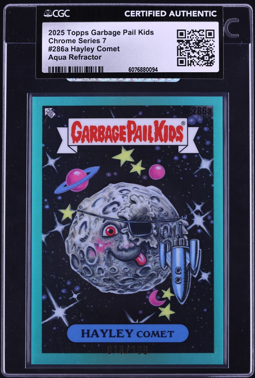 2025 Topps Chrome Garbage Pail Kids Aqua Refractor Hayley Comet /199 ...