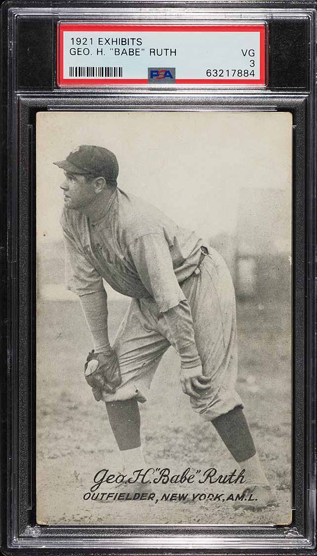 1921 Exhibits George Herman "Babe" Ruth PSA 3 VG (PWCC-A) on Fanatics ...