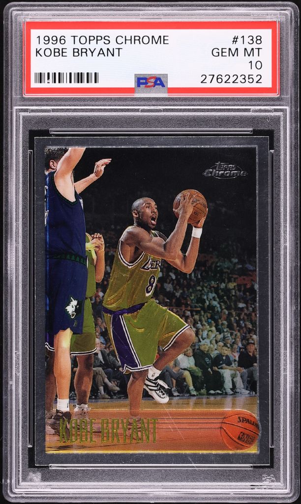 1996 Topps Chrome Kobe Bryant ROOKIE #138 PSA 10 GEM MINT on Fanatics ...