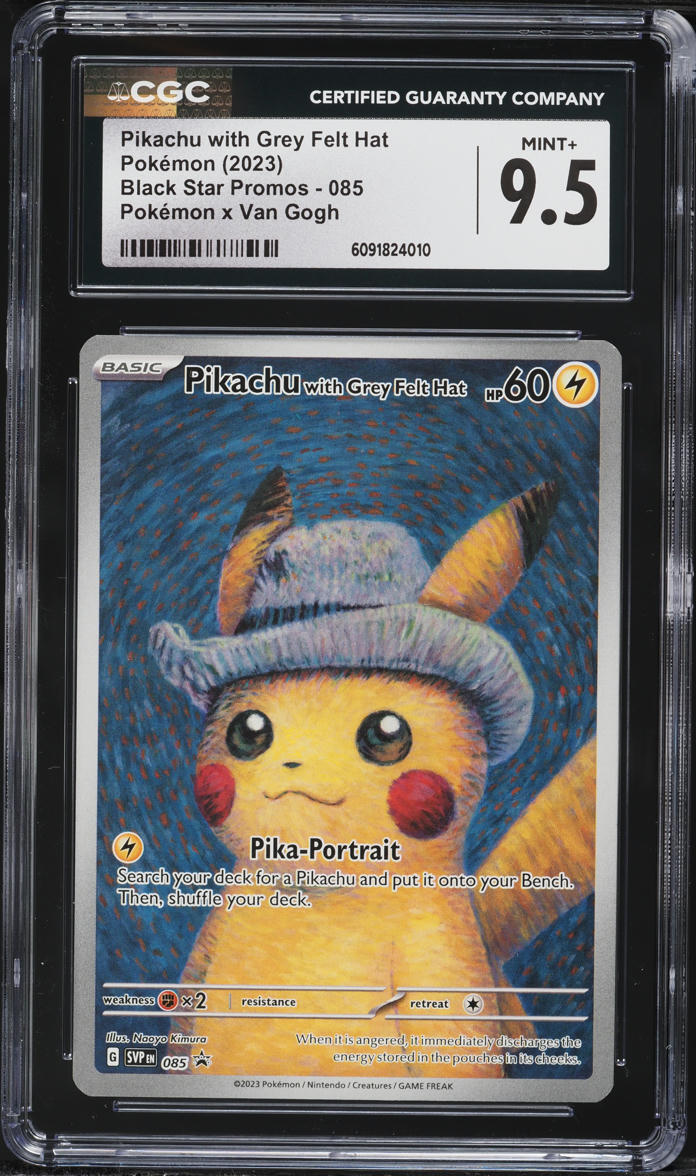 2023 Pokemon SV Promo Van Gogh Full Art Pikachu With Grey Felt Hat #85 ...