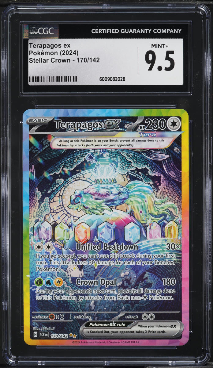 2024 Pokemon Scarlet & Violet Stellar Crown SIR Terapagos ex #170 CGC 9.5 MINT+ on Fanatics Collect