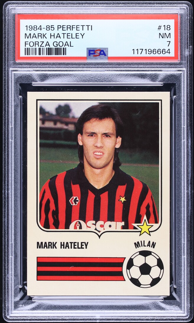 1984 Perfetti Forza Goal Mark Hateley #18 PSA 7 NRMT on Fanatics Collect