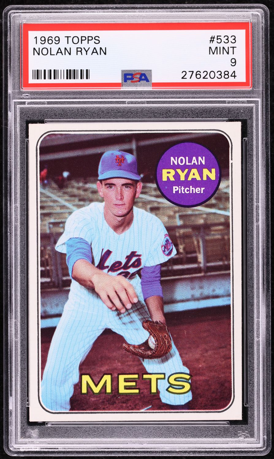1969 Topps Nolan Ryan #533 PSA 9 MINT on Fanatics Collect