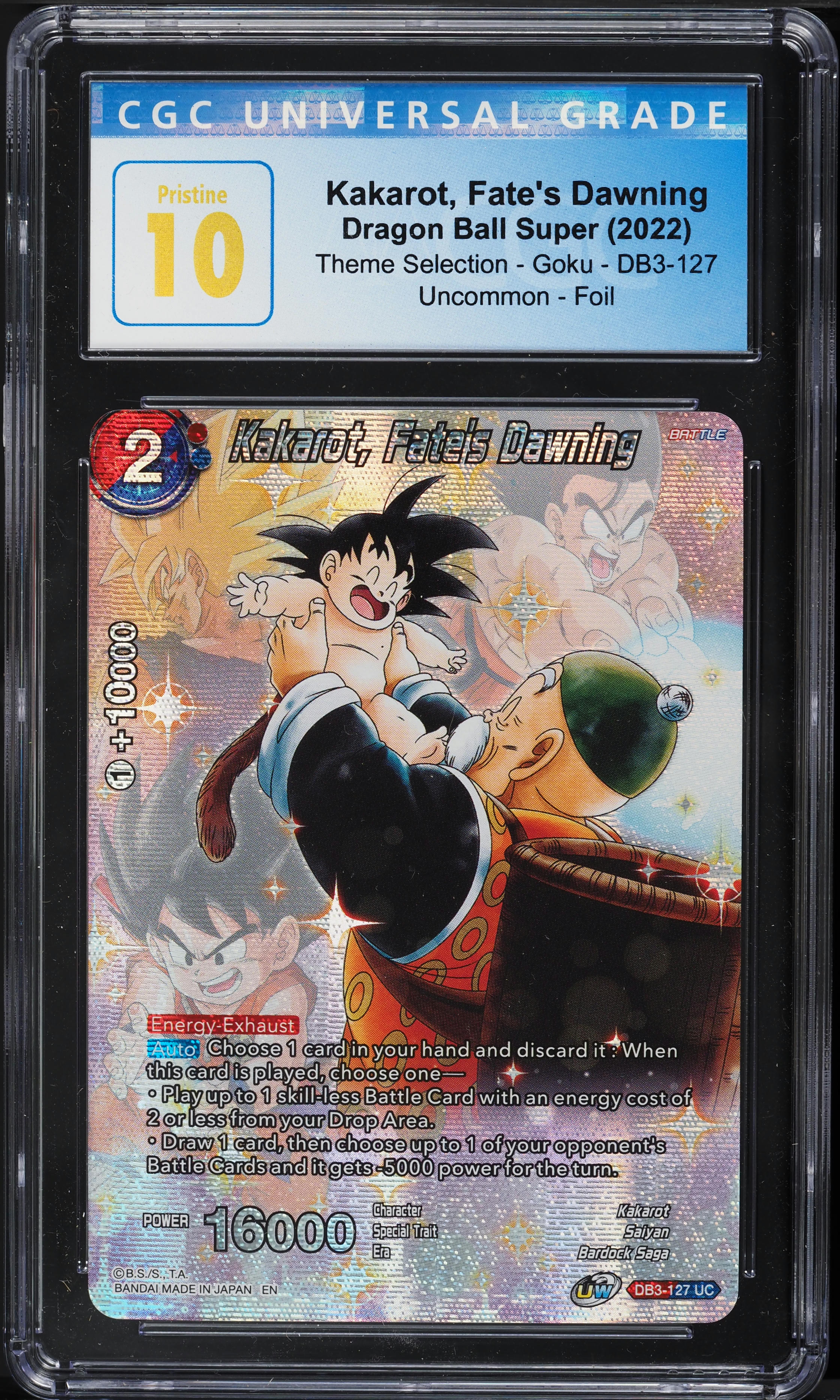 2022 Dragon Ball Super Theme Selection Kakarot, Fate's Dawning CGC 10 PRISTINE on Fanatics Collect