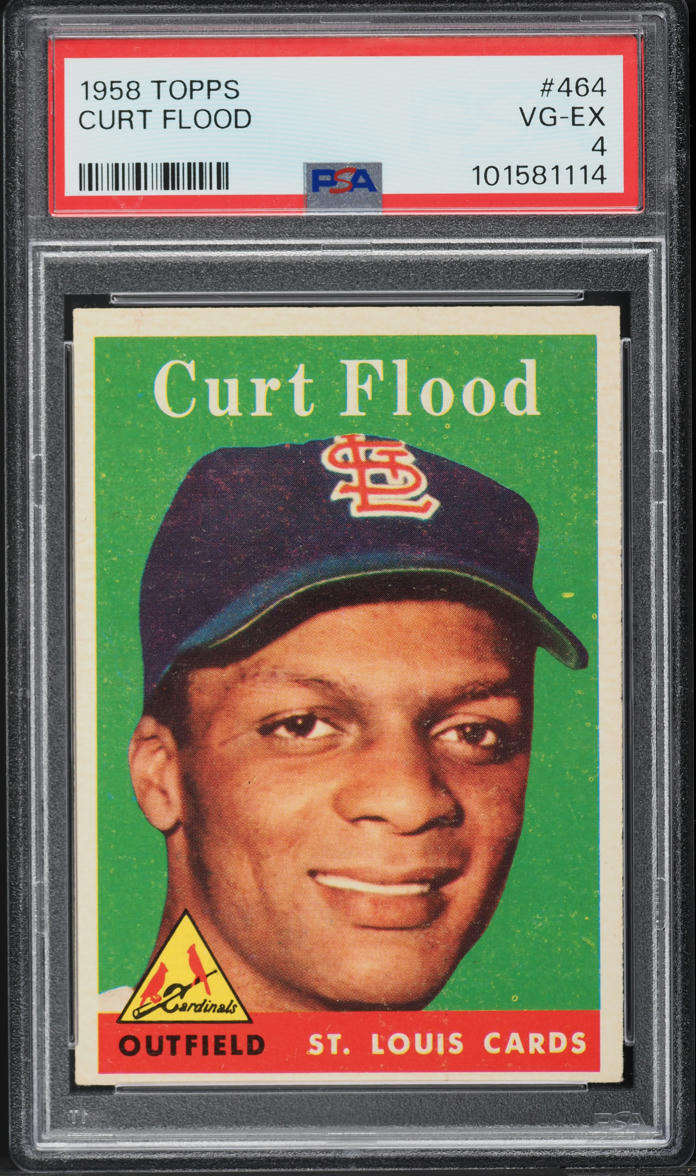 1958 Topps Curt Flood ROOKIE #464 PSA 4 VGEX on Fanatics Collect