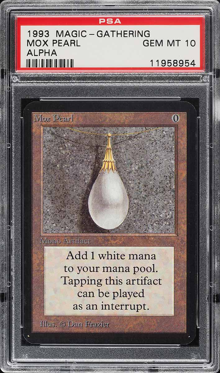 1993 Magic The Gathering MTG Alpha Mox Pearl PSA 10 GEM MINT on ...